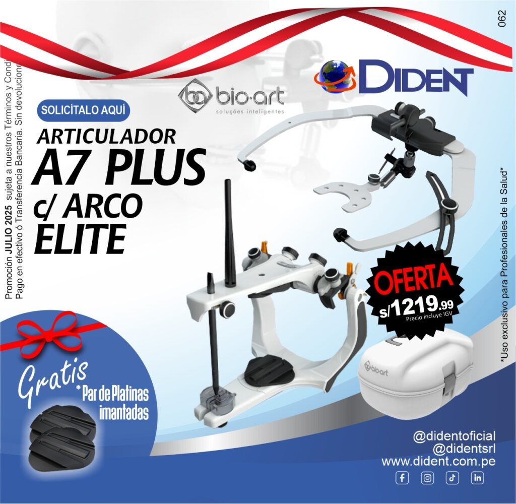 Articulador A7 Plus + Arco Elite + Estuche Bioart Gratis 2 Platinas ...